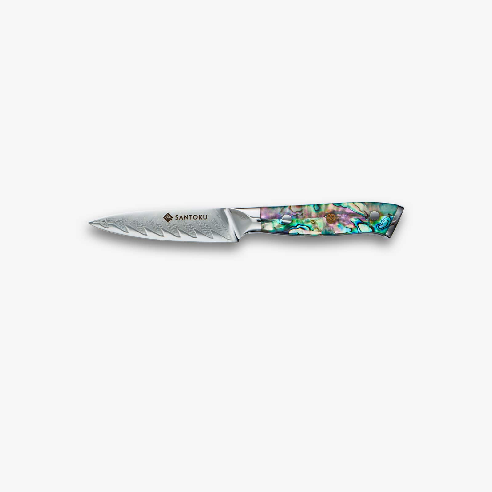 Chikashi 3.5" Fruit Knife – 67-Layer VG10 Damascus, Abalone Handle ...